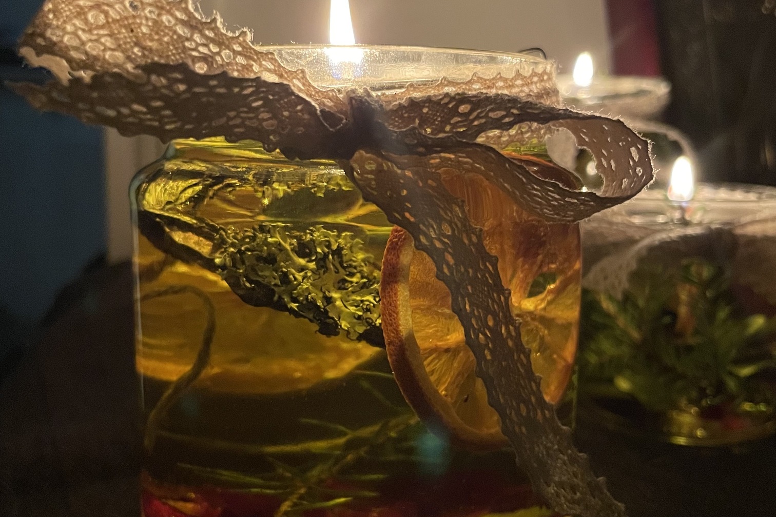DIY Magical Glass Jar Oil Lamp for the Christmas Season — Hirvoja Farm
